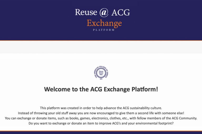The American College of Greece | ACG launches its own reuse and ...